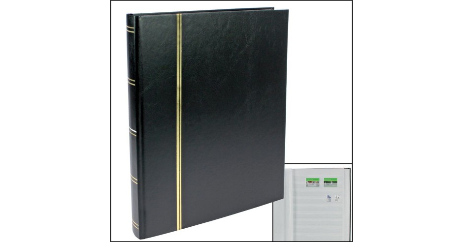 Clasor pentru timbre A4 24 File 48 Pagine Albe - Negru | arhiva Okazii.ro