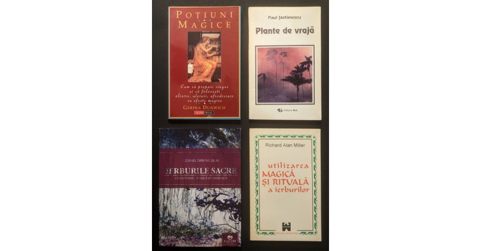 4 carti IERBURILE SACRE. ETNOBOTANICA MAGICA ROMANEASCA. ? UTILIZAREA ...