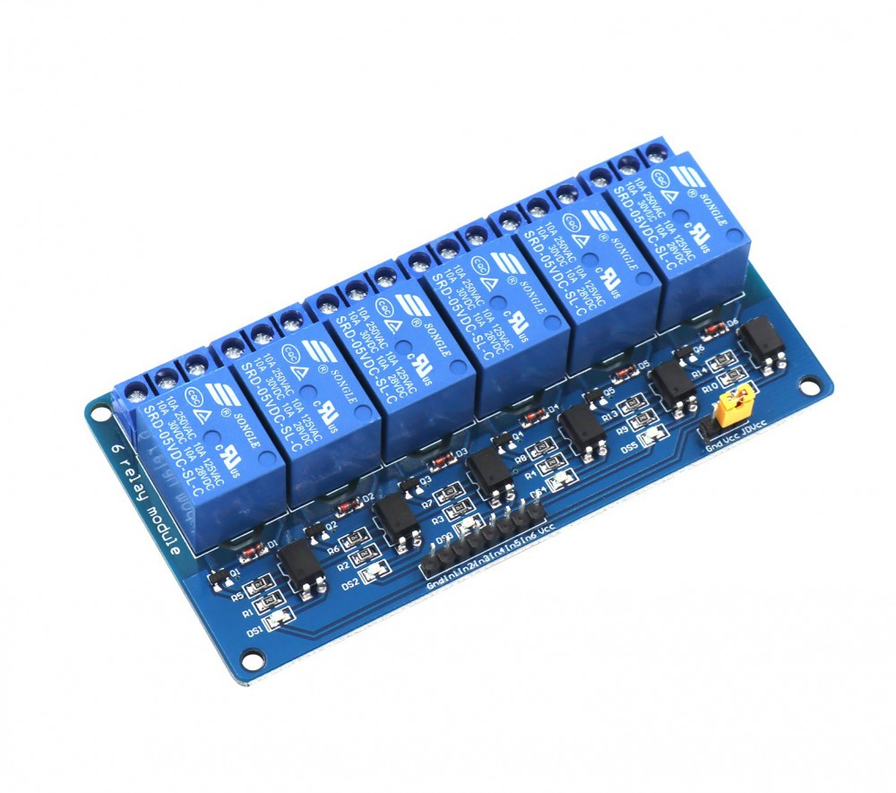 Modul releu 6 canale Arduino 5V, optocuplor, TTL Logic, relay, relee (r ...