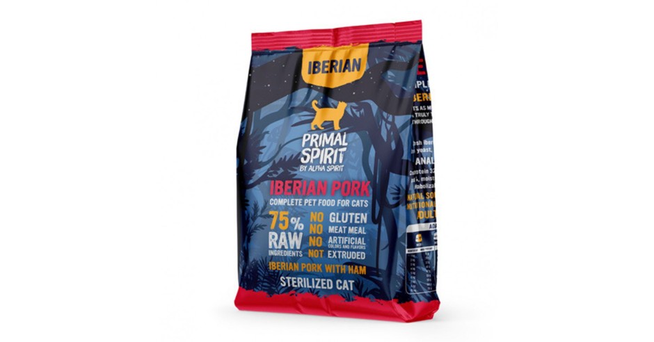 Primal Spirit Cat 75 % Iberian Pork with Ham 1 kg | arhiva Okazii.ro