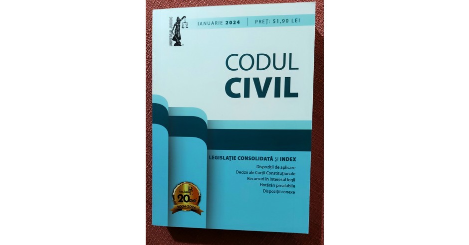 Codul Civil: Legislatie Consolidata si Index Ianuarie 2024 - Dan ...