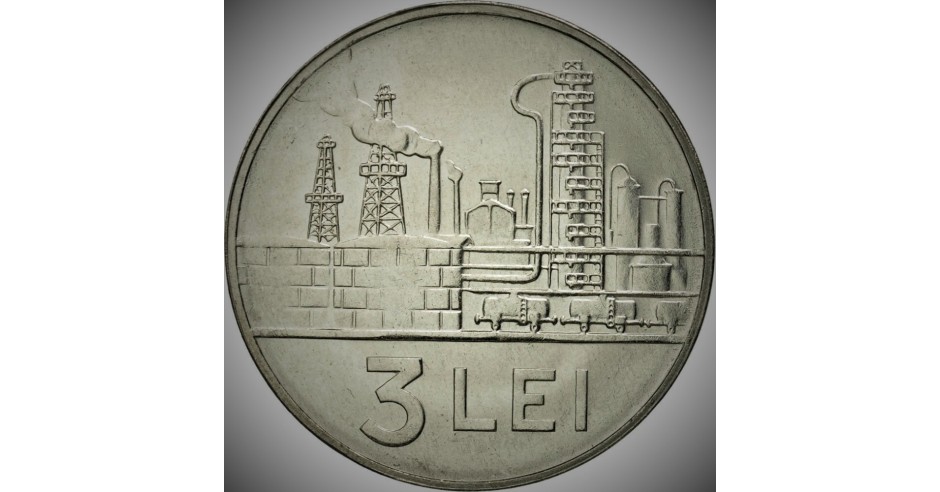 Moneda 3 LEI - RS ROMANIA, anul 1966 *cod 2004 --- UNC | arhiva Okazii.ro