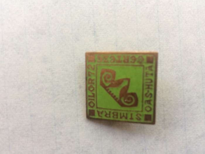 Insigna sambra oilor oas huta certeze '72 simbra oilor 1972 Romania RSR ...