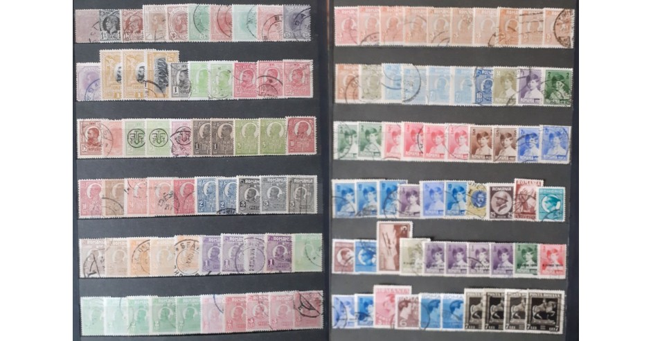 Clasor.Colectie timbre stampilate Romania 1880-2005 1680 buc GX1 ...