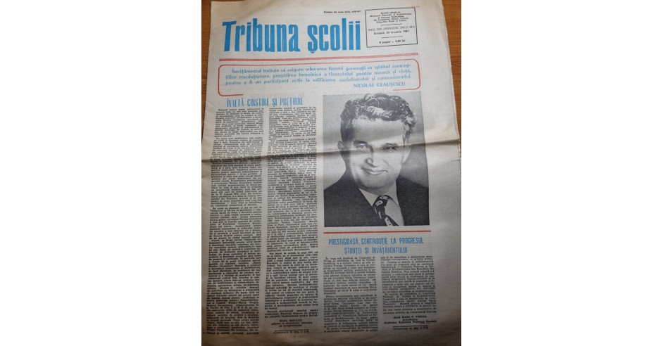 ziarul tribuna scolii 24 ianuarie 1987-ziua de nastere ceausescu,mihai ...
