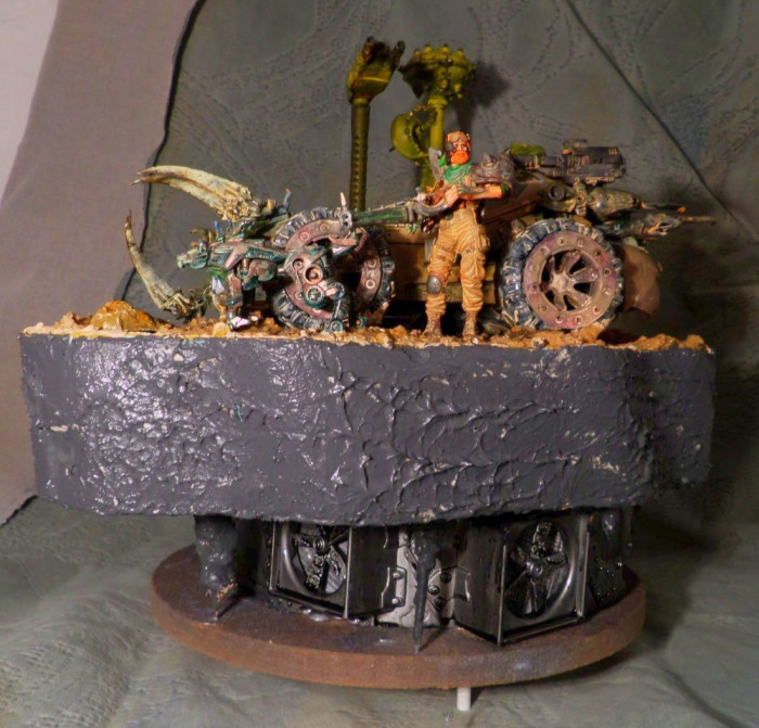 Diorama sci-fi fantasy vehicul figurina câine robot distropie 70mm ...