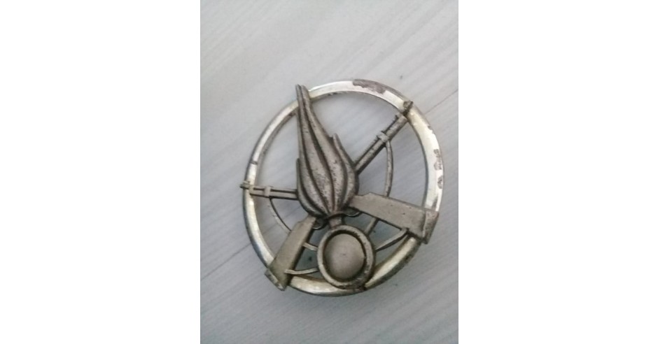 Emblema veche coifura Armata italiană infanterie argintata insignă ...