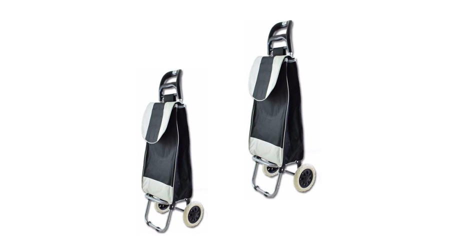 2 x Carut piata, 2 roti, Negru, Suporta 20kg | arhiva Okazii.ro