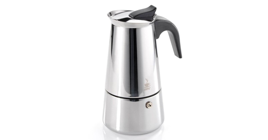 Espressor Inox pentru 9 Cesti, Argintiu/Negru, Espressor Inox ...