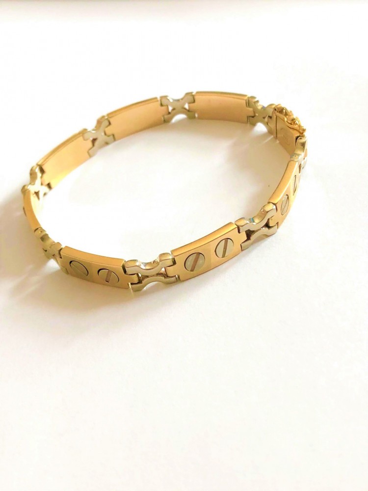 BRATARA AUR 14 k 25 gr GR MODEL TIP CARTIER , UNISEX 19.2 CM | arhiva ...