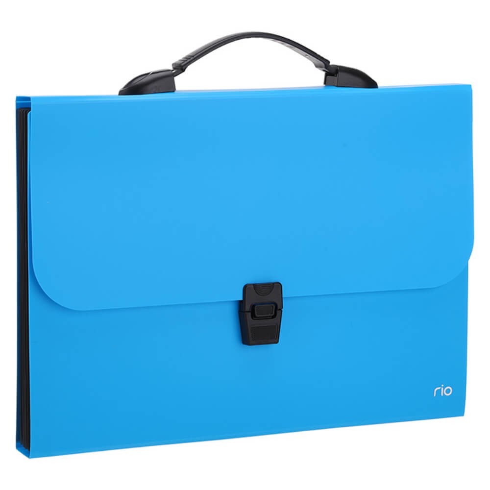 Servieta cu 7 Compartimente Deli, Albastra, Cu Inchidere, Maner de ...