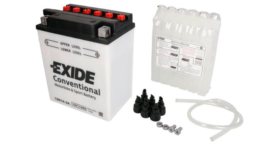 Baterie Moto Exide Conventional Motorbike & Sport Battery 14Ah 130A 12V ...