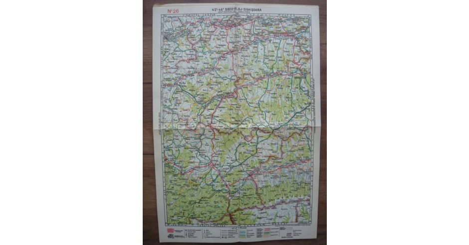M. D. MOLDOVEANU - HARTA ROMANIEI - No.26 - SIBIU, BLAJ, SIGHISOARA ...