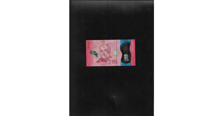 Costa Rica 1000 Colones 2019, Bancnota Polimer, Seria 030874133 UNC ...
