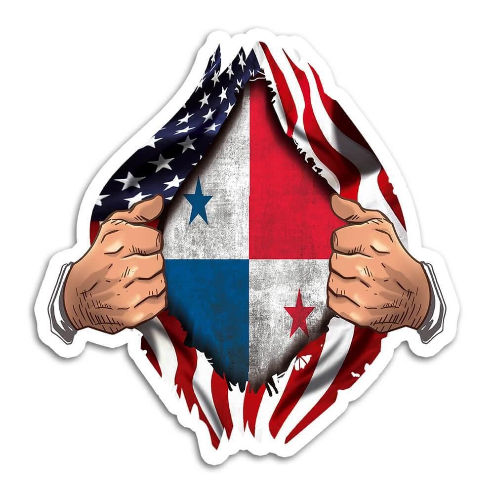Panama : Cadou Autocolant : Steag SUA Chest American Panamanian Expat ...