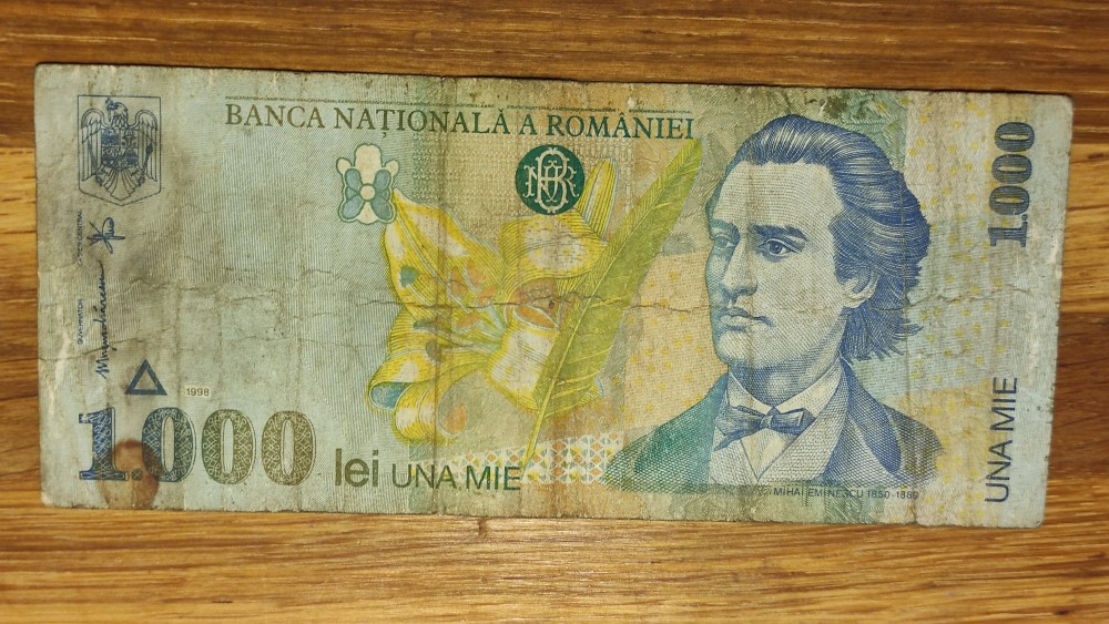Romania - bancnota de colectie - 1000 lei 1998 - circulata - starea ...