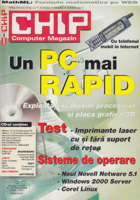 Chip Computer Magazin nr. 3, ed. Vogel Publishing, Brasov, 2000 | Okazii.ro