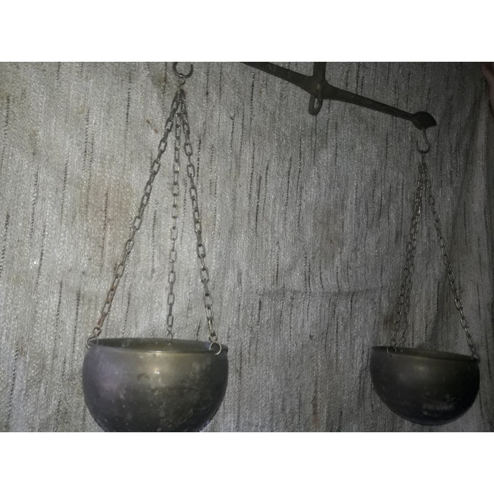 Balanta cu 2 taleri tip cantar antic,balanta masiva alama ...