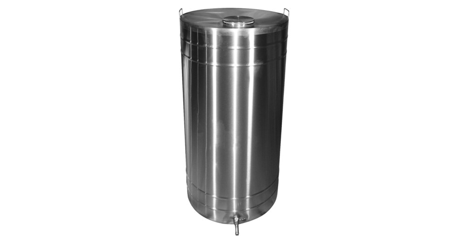 Butoi din inox cu capac si canea 350 L | arhiva Okazii.ro