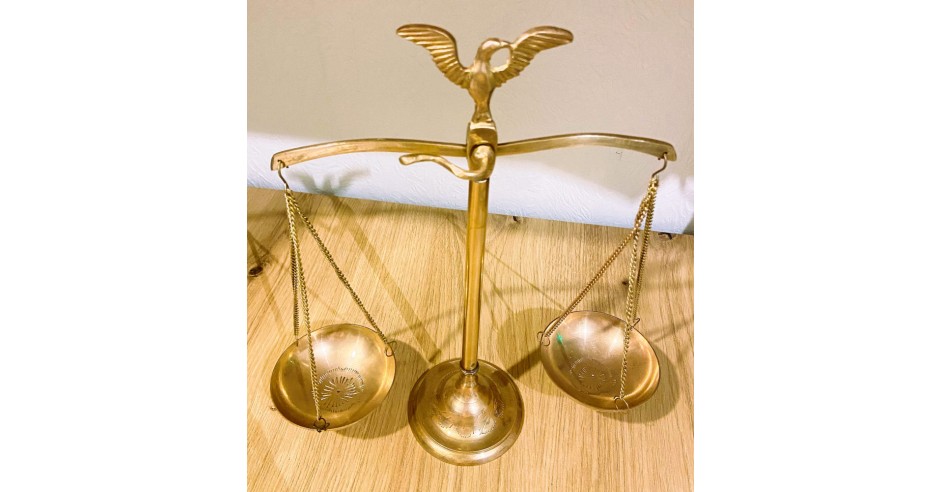 Cantar / Balanta - decorativă / de colectie - alamă | Okazii.ro