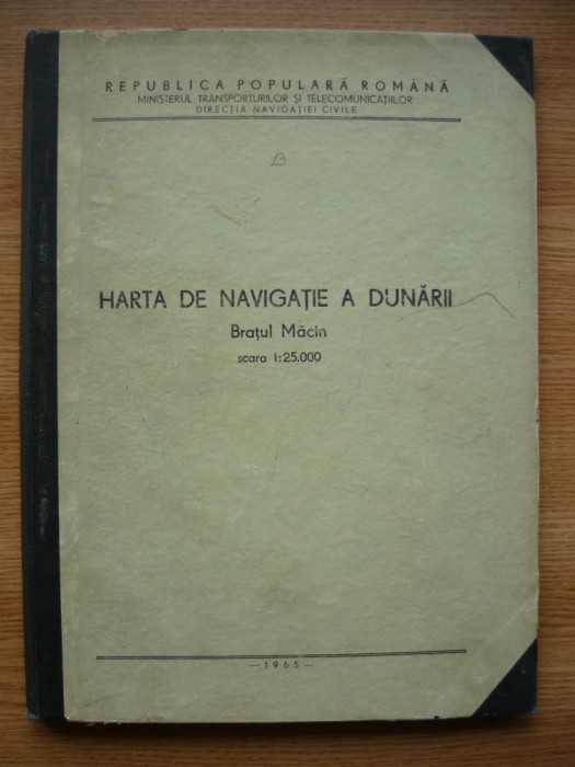 HARTA DE NAVIGATIE A DUNARII - BRATUL MACIN ( 1963 ) | Okazii.ro