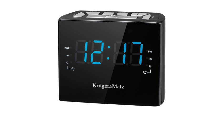 Radio Kruger Matz, 3 W, 2 x AAA, afisaj LED, FM, alarma | arhiva Okazii.ro