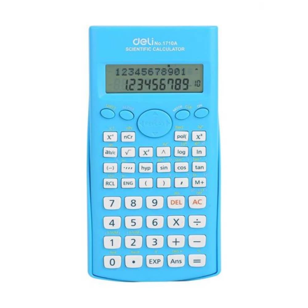Calculator Stiintific Deli 1710A, 12 Digits, Albastru Deschis, 240F ...