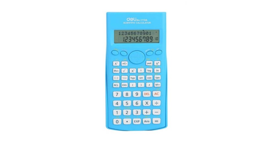 Calculator Stiintific Deli 1710A, 12 Digits, Albastru Deschis, 240F ...