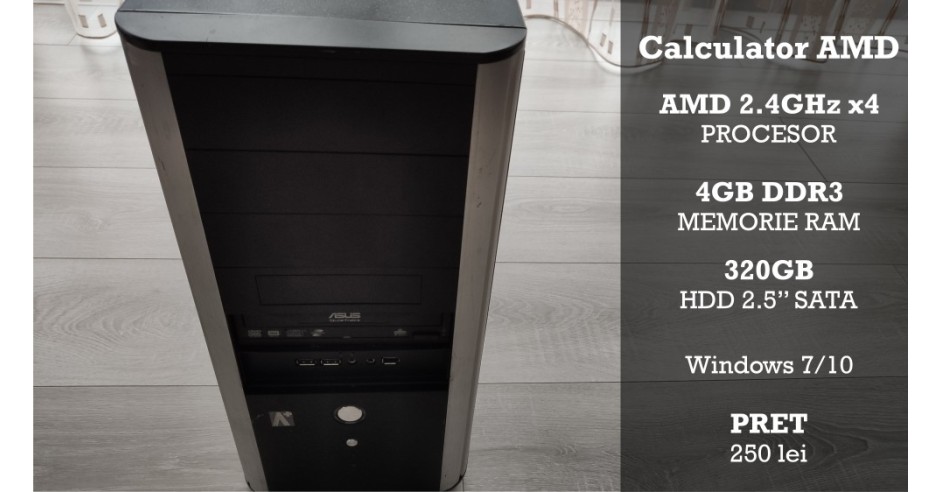Calculator AMD Athlon II 2.6GHz, 4GB RAM, 320GB HDD, Windows 7/10 ...