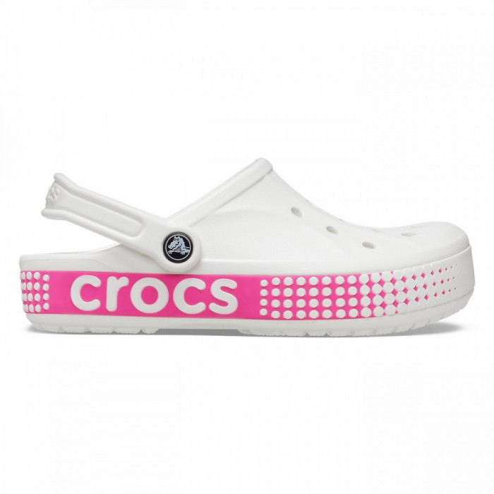 Saboți Crocs Bayaband Logo Motion Clog Alb - White, 41 | Okazii.ro