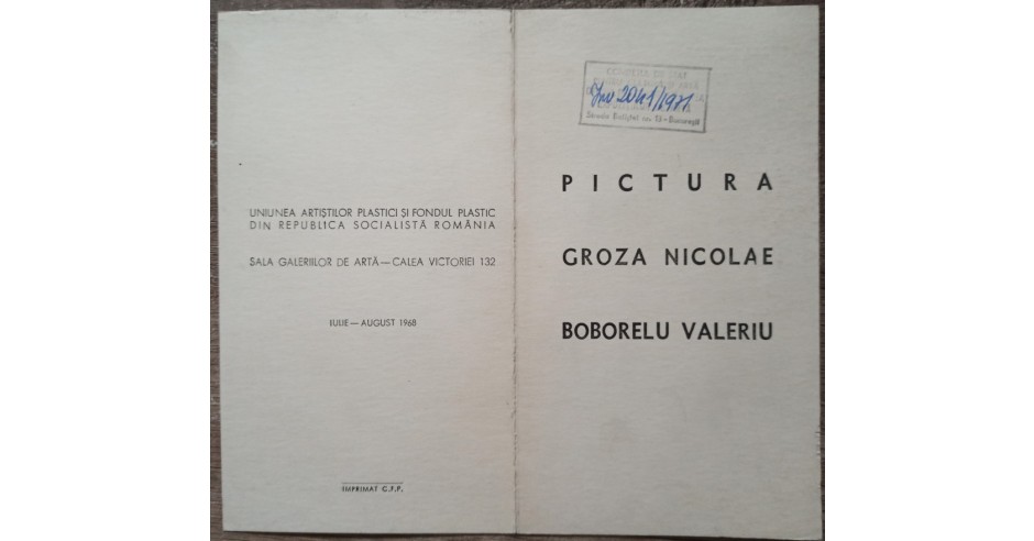 Expozitie pictura Groza Nicolae, Boborelu Valeriu | Okazii.ro