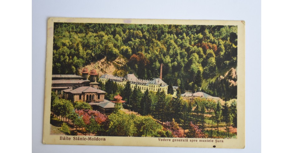 Baile Slanic-Moldova - Vedere generala spre muntele Sura - 1934 ... Baile Slanic-Moldova - Vedere generala spre muntele Sura - 1934 ...