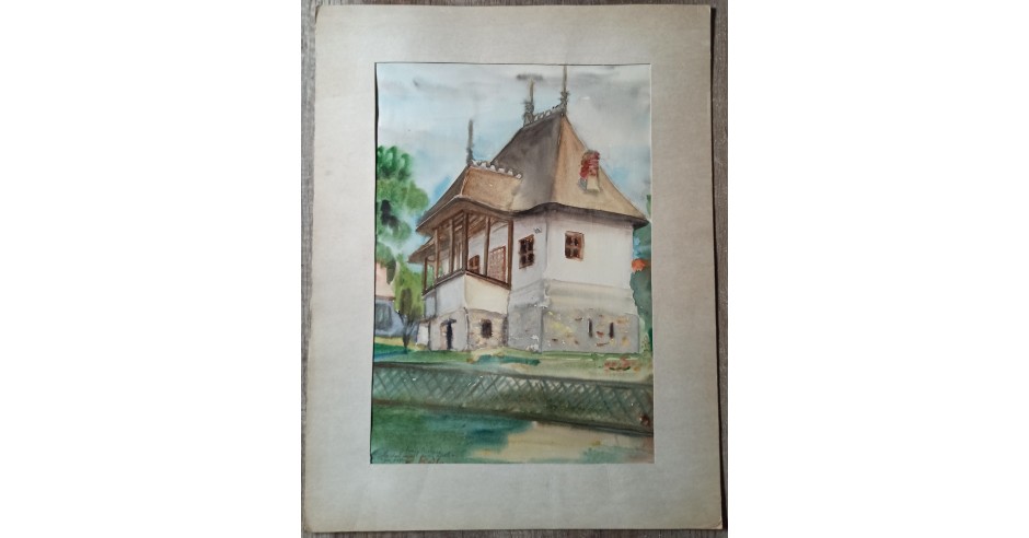 Muzeul Slanic Prahova// acuarela Rodica Raileanu 1980, Portrete ...