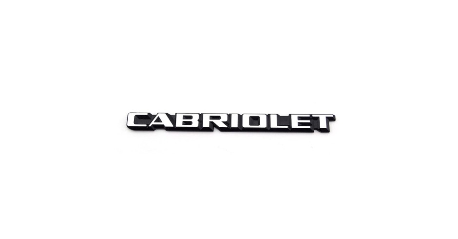 Logo emblema spate Cabriolet Volkswagen VW Golf 1 MK1 cabrio NOU ...