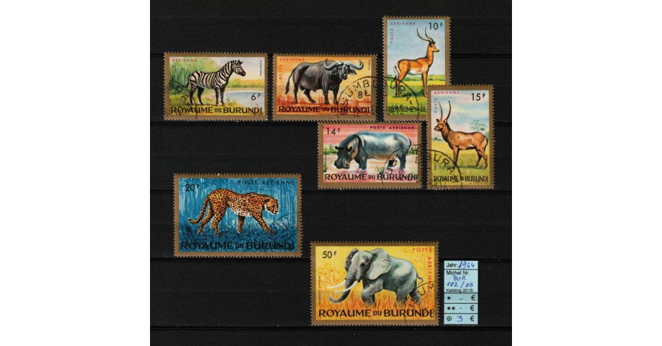 Timbre Africa, Burundi, 1964 | Animale africane - Natura | Serie ...