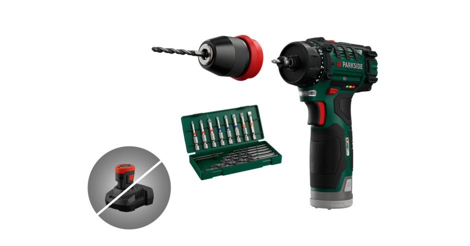 Masina de Gaurit/Insurubat Parkside 12V, 28Nm, 1300RPM, Mandrina 10mm ...