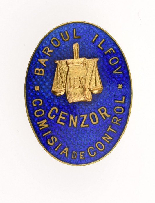 Insigna regalista - CENZOR - Comisia de Control Baroul Ilfov 30x22mm ...
