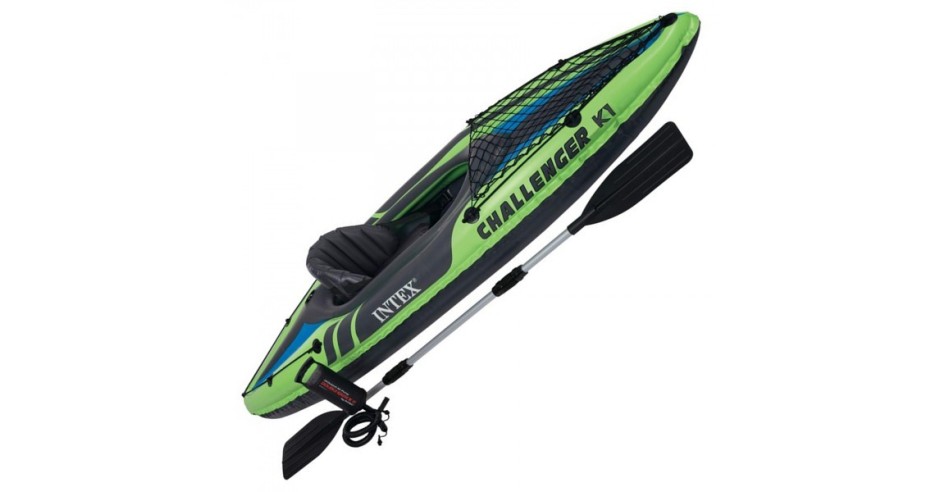 Caiac gonflabil cu pompa si vasle 274x76cm Challenger K1 Intex 68305 ...