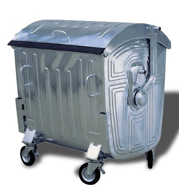 Container gunoi metalic 1100 litre o?el inoxidabil de la importator ...