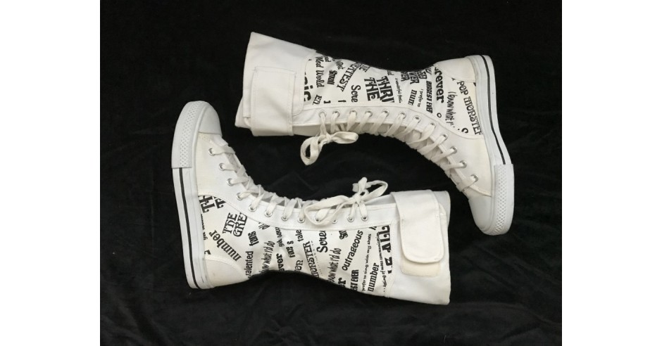 BASCHETI 36,5 FASHION DAMA TREI SFERTURI PANZA ALBA LITERE NEGRE SIRET ...