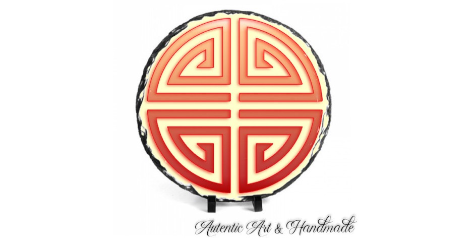 Placa Simbol protectie , binecuvantare si noroc - auriu | arhiva Okazii.ro