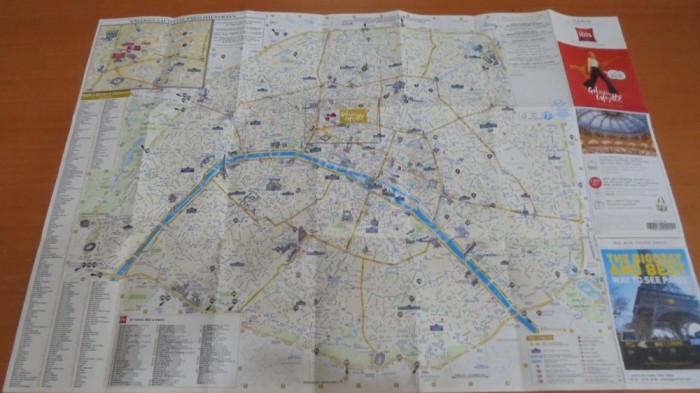 FRANTA - HARTA CU OBIECTIVELE TURISTICE DIN PARIS + POZE RECLAME - IBIS ...