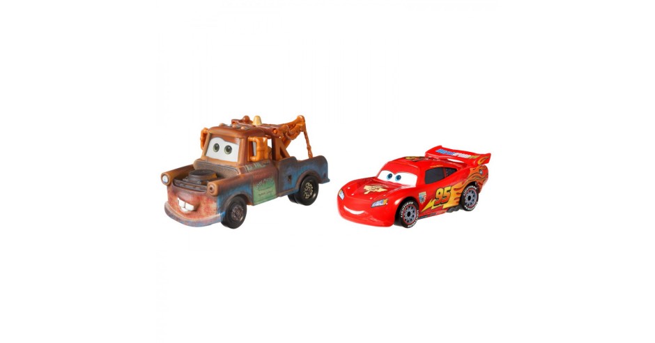Set 2 masinute metalice Fulger McQueen si Bucsa Cars, Mattel | arhiva ...