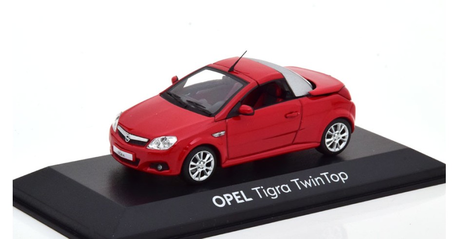 Macheta OPEL TIGRA TWIN TOP B 2004 rosu - Minichamps, scara 1/43, noua ...