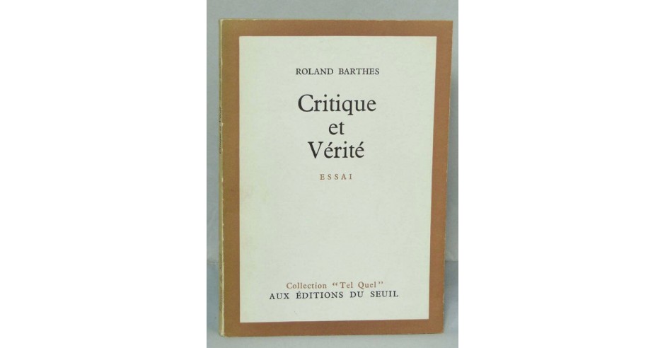 Critique et verite / Roland Barthes | arhiva Okazii.ro