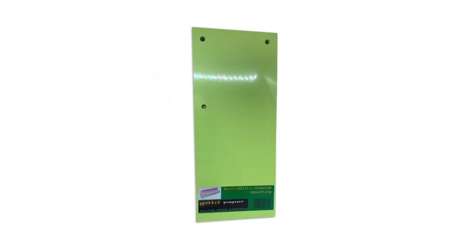 Separator din Carton, 10.5x5x24 cm, 100 File/Set, Verde, Separatoare ...