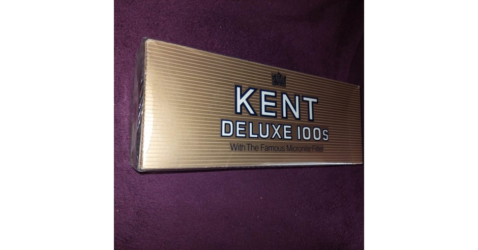Reclama veche,cartus VECHI TIGARI "KENT"DELUXE 100S,GOL-CARTONAT-MADE ...