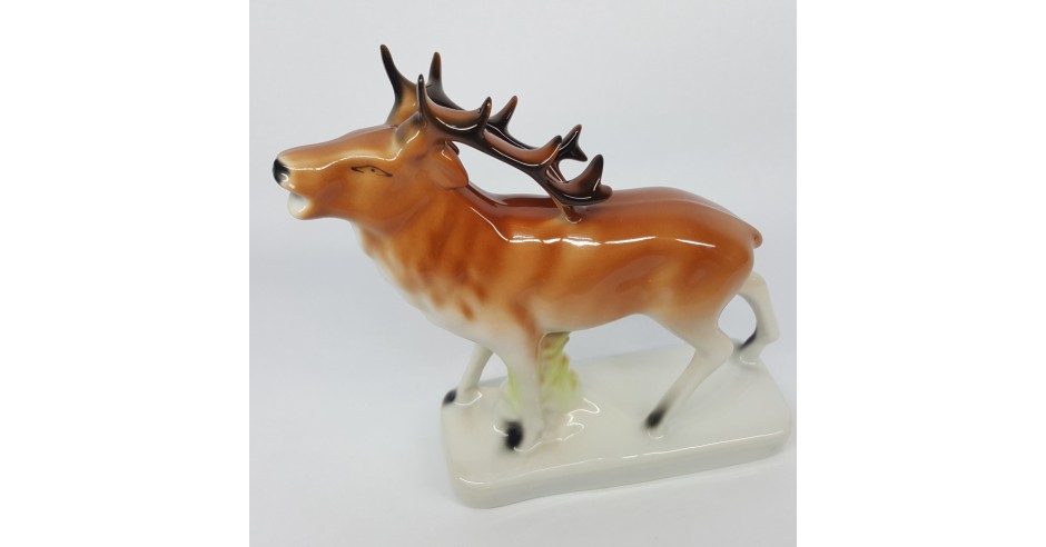 Cerb - Bibelou portelan romanesc vechi, vintage | arhiva Okazii.ro