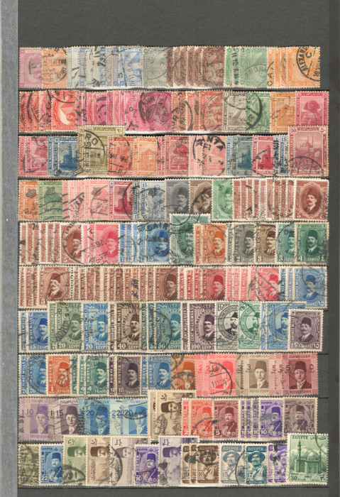 EGIPT.Lot peste 420 buc. timbre+2 buc. colite stampilate, Africa ...