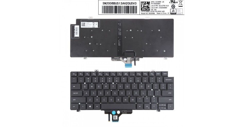 Tastatura Laptop, Dell, Precision 7670, P115F, P115F001, iluminata ...